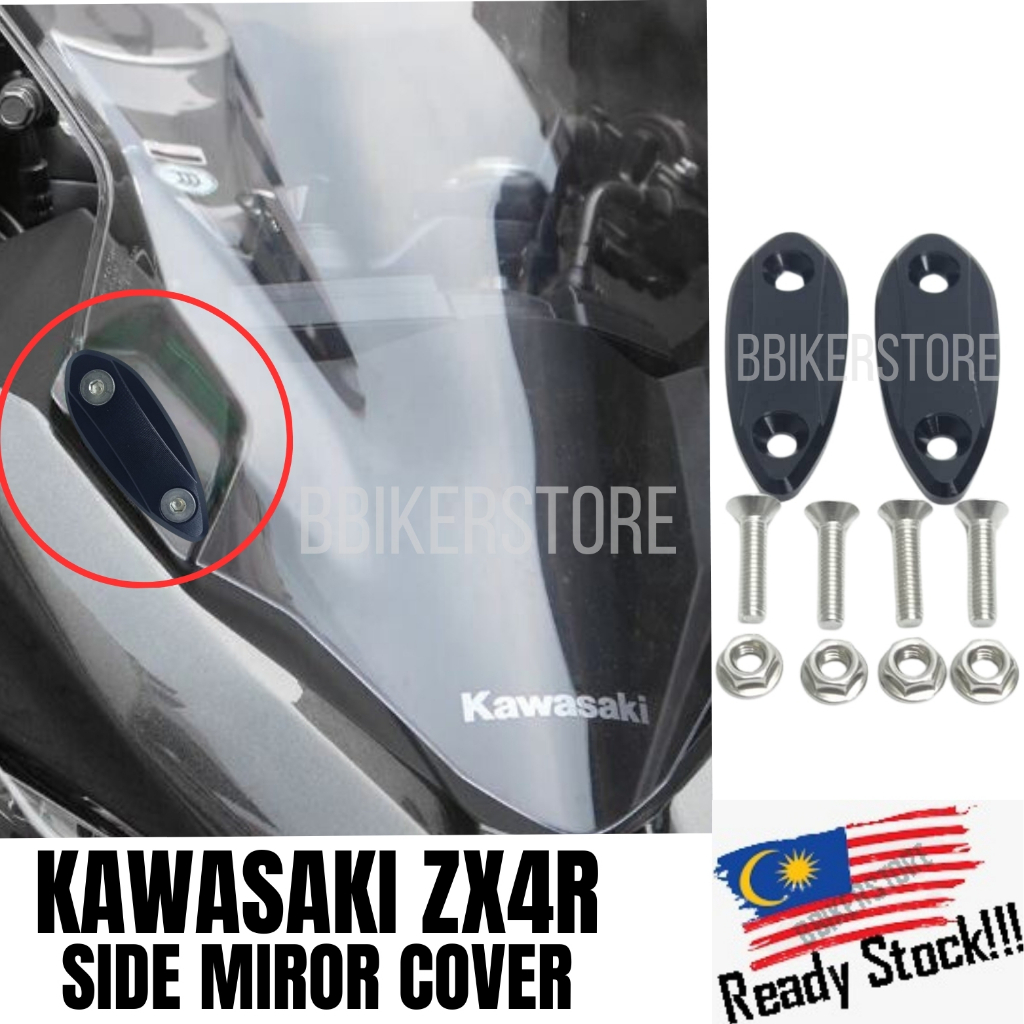 New For ZX-4R ZX-4RR 2023-2024 Motorcycle Side Miror Cover Windshield ...