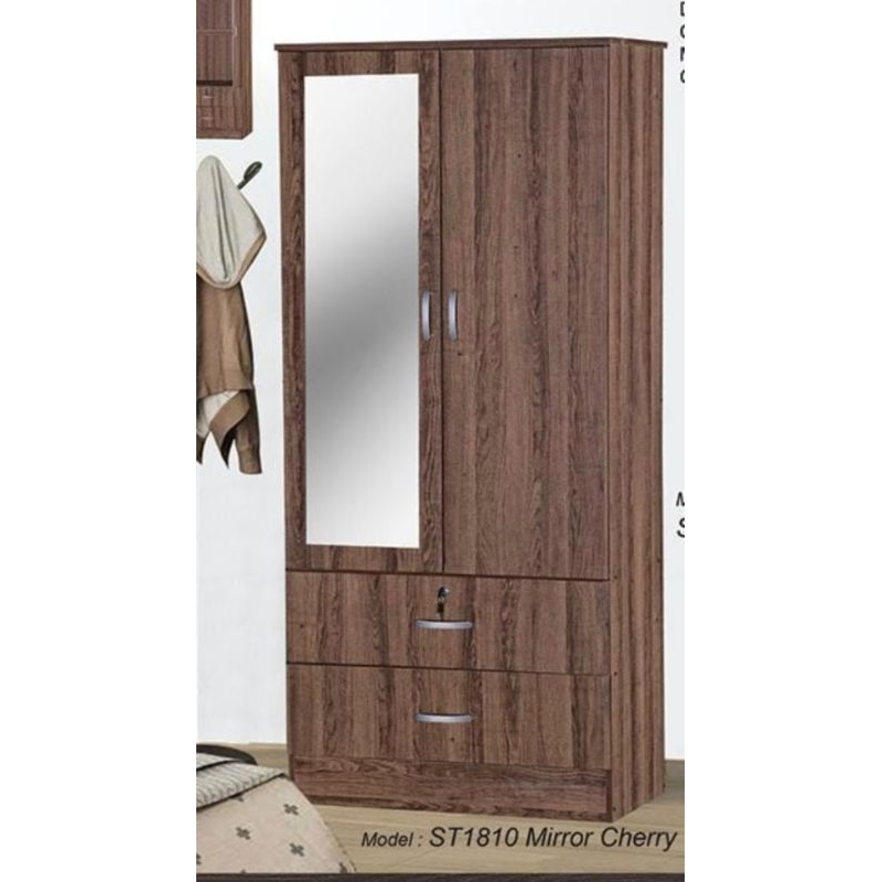 [183cm x 80cm][3Locks] CozyNetz 2 Door 2 Drawer Wardrobe with 3 Locks ...