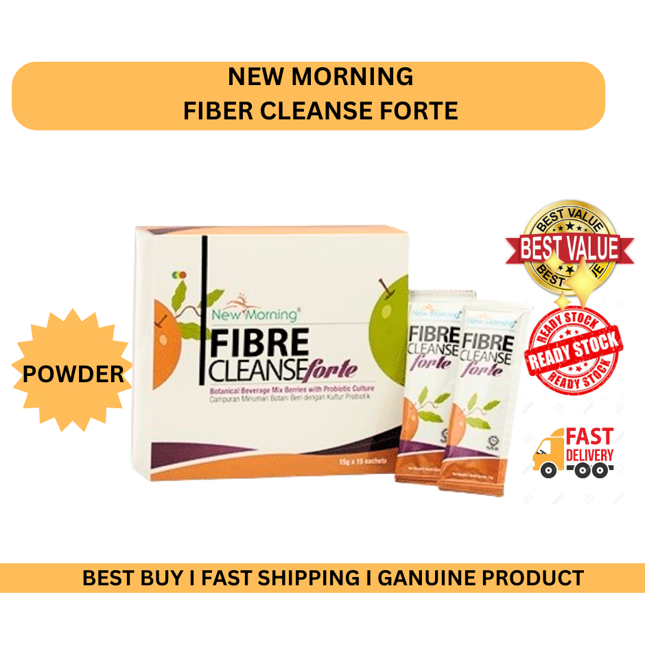 New morning Fibre Cleanse Forte 15X15 SACHETS | Shopee Malaysia