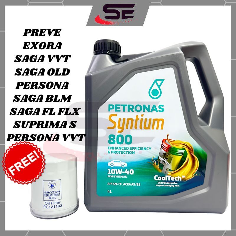 PETRONAS Engine Oil 10w40 Semi Synthetic Syntium 800 4Litre Minyak ...