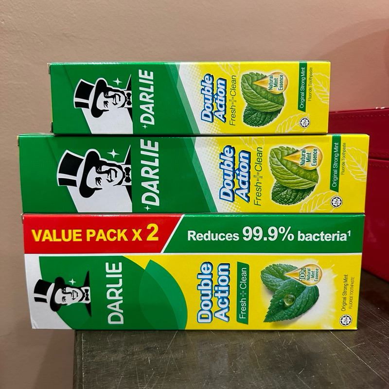Darlie Double Action 🍃 Fresh & Clean Toothpaste (Travel Kit 50g, 100g ...