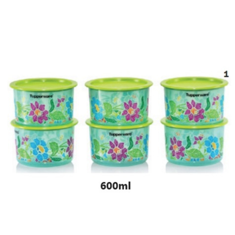 Tupperware: Batik Green One Touch Topper Junior :600ml Raya 2024 ...