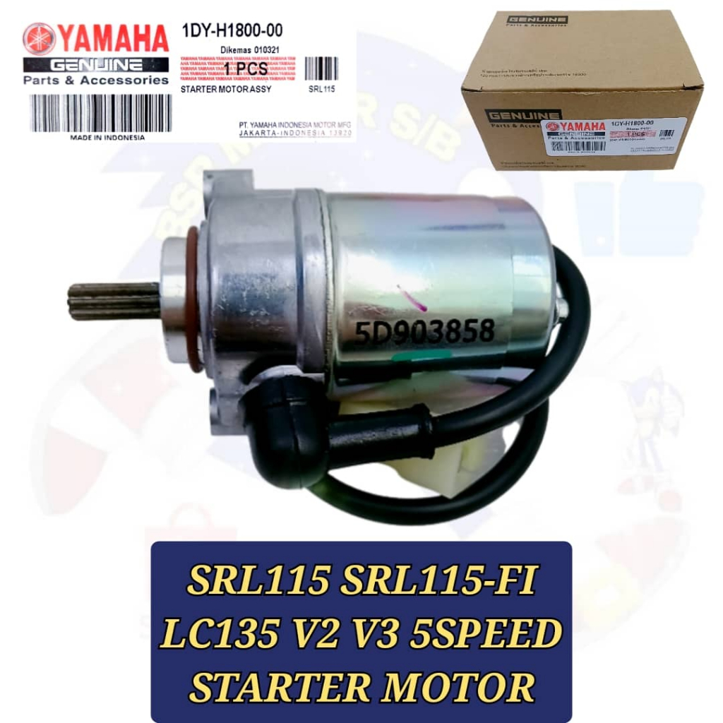 1DY OEM YAMAHA LAGENDA SRL115 SRL-115 FI LC135 NEW V2 V3 5S 5SPEED STARTER MOTOR STD STANDARD ...