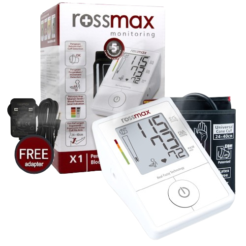 [FREE ADAPTER] ROSSMAX BLOOD PRESSURE MONITOR X1/5 YEARS WARRANTY ...