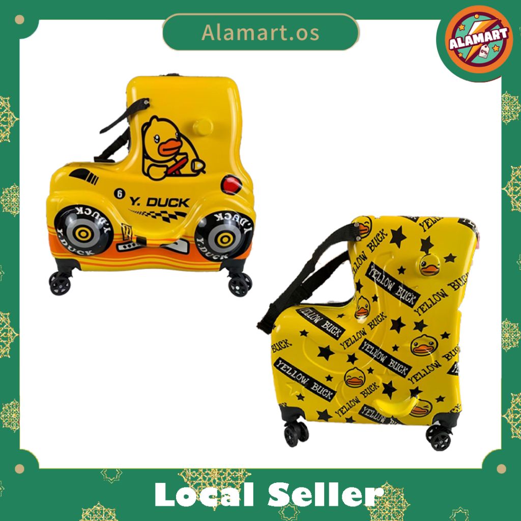 Little yellow duck car riding suitcase luggage 24inch | Shopee Malaysia