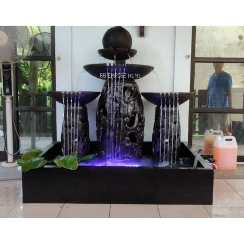 S43 Brown 4x3 Large Ball FengShui Water Pond Fountain Kolam Air ...