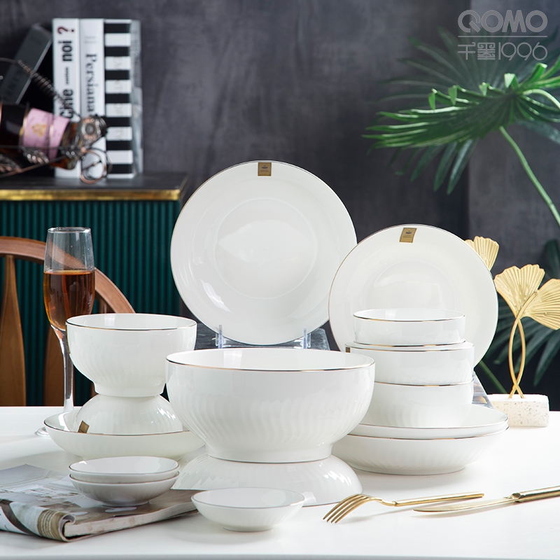 QOMO Ceramic Bowls and Plates Set Seramik Mangkuk Pinggan Ceramic ...