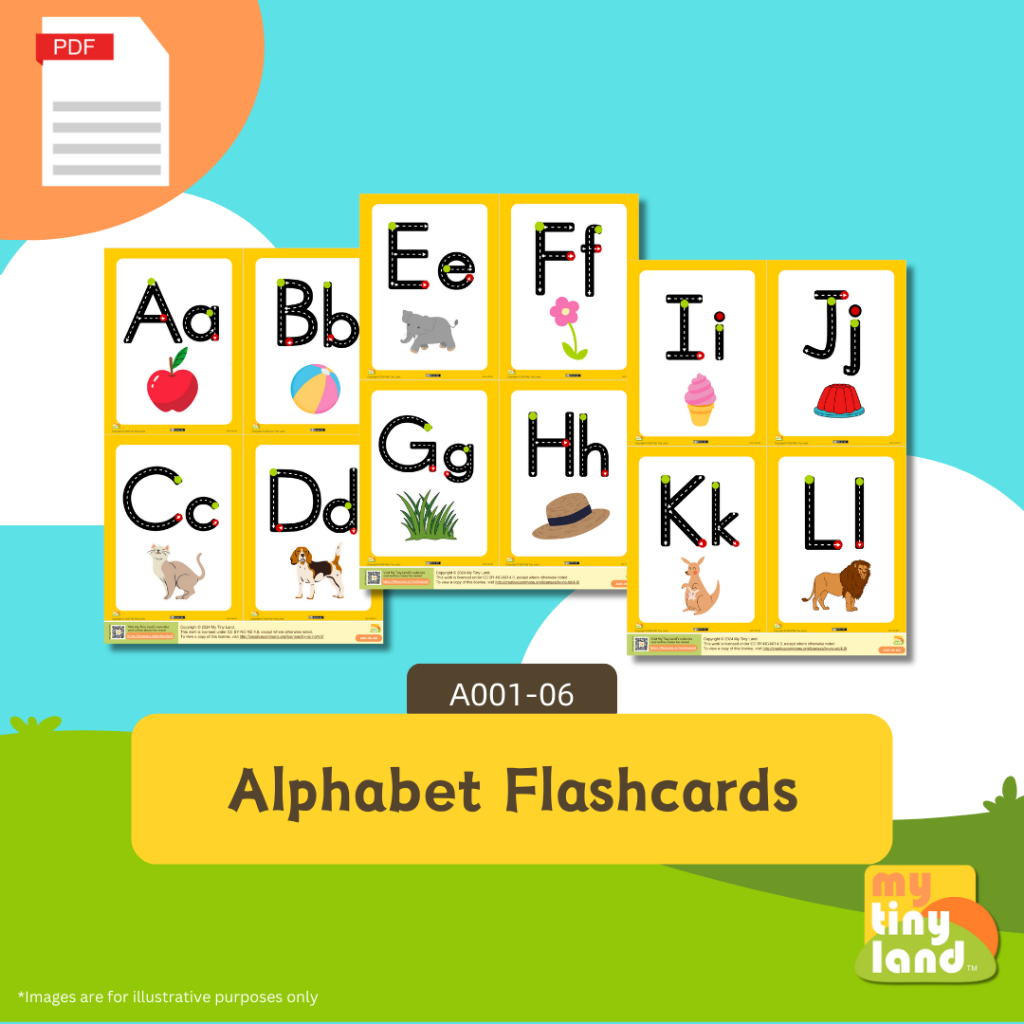 【PDF/Softcopy】A001-06 Alphabet Flashcards|English|A to Z|Preschool ...