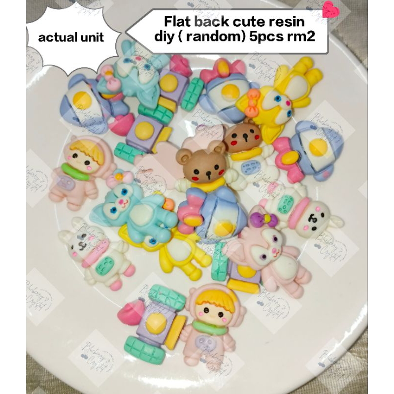 (DIY) FLAT BACK CUTE CARTOON RESIN FOR DIY- 5PC (RANDOM PICK) | Shopee ...