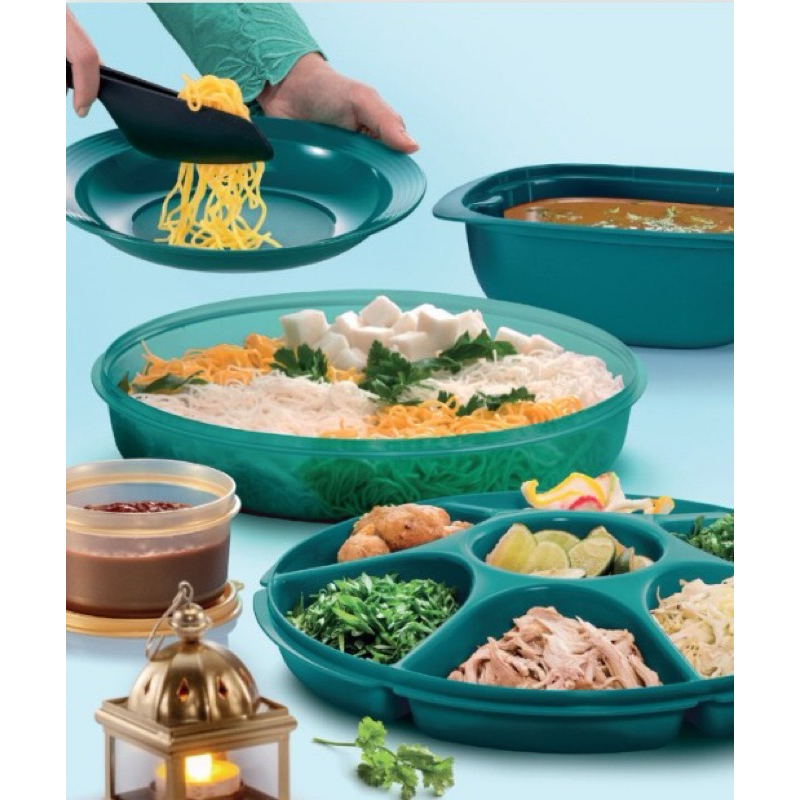 Gourmet Serving Centre with Round Keeper 310ml, set hidangan makanan ...
