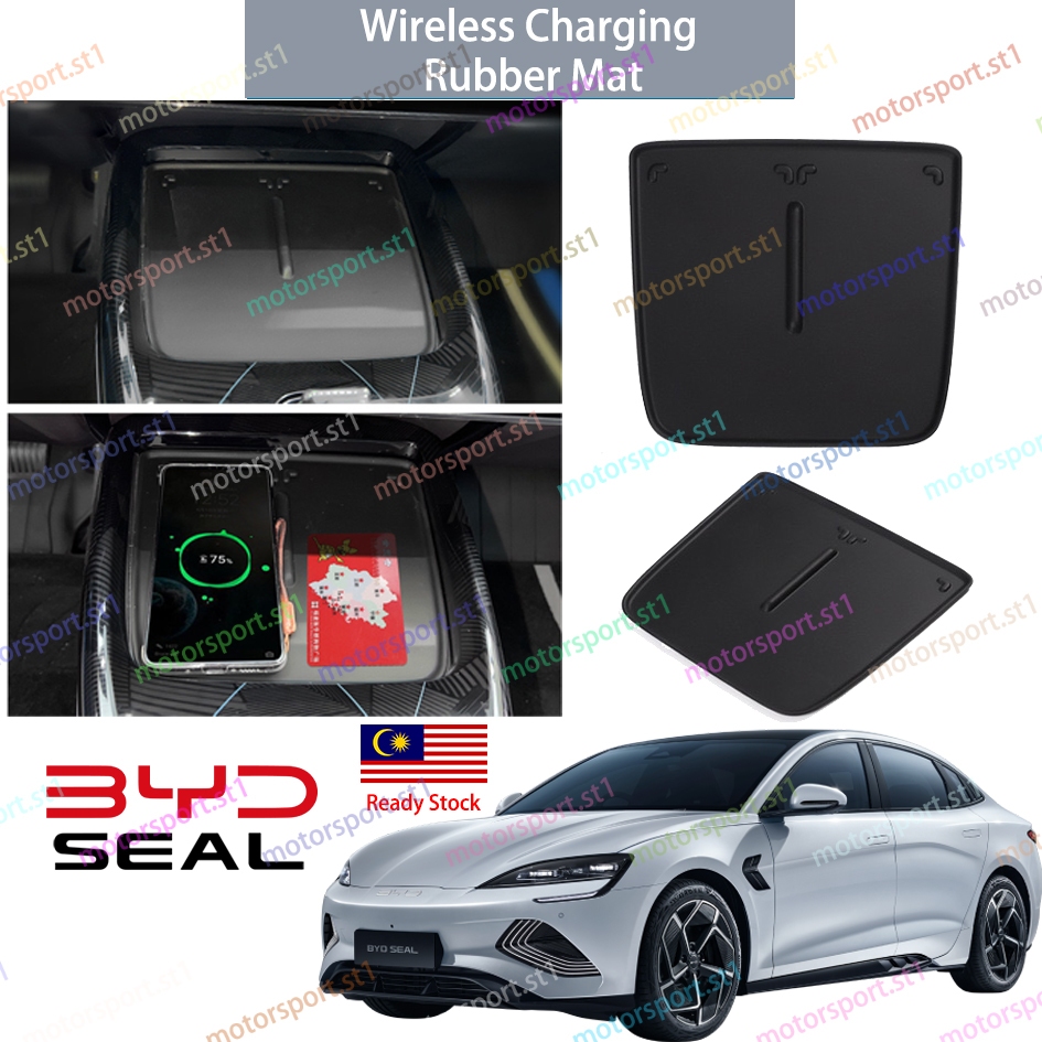 [READY STOCK] BYD Seal Wireless Charging Rubber Mat Waterproof Clean ...