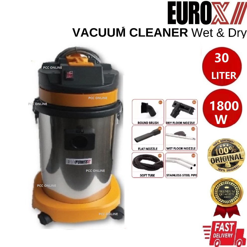 Europower Vac5001 1800w 30liter Industrial Vacuum Cleaner Double