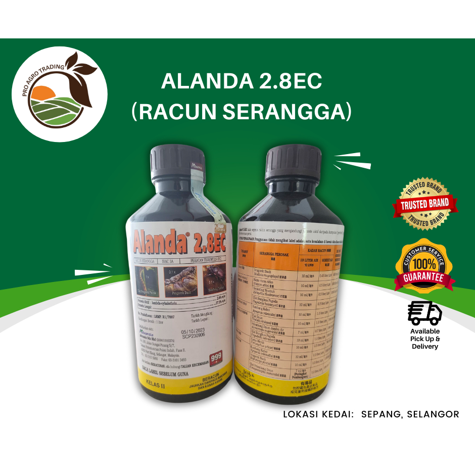 Advansia ALANDA 2.8EC (1L) - Racun Serangga Lambda-cyhalothrin, Ulat Pengorek Buah, Ratus ...