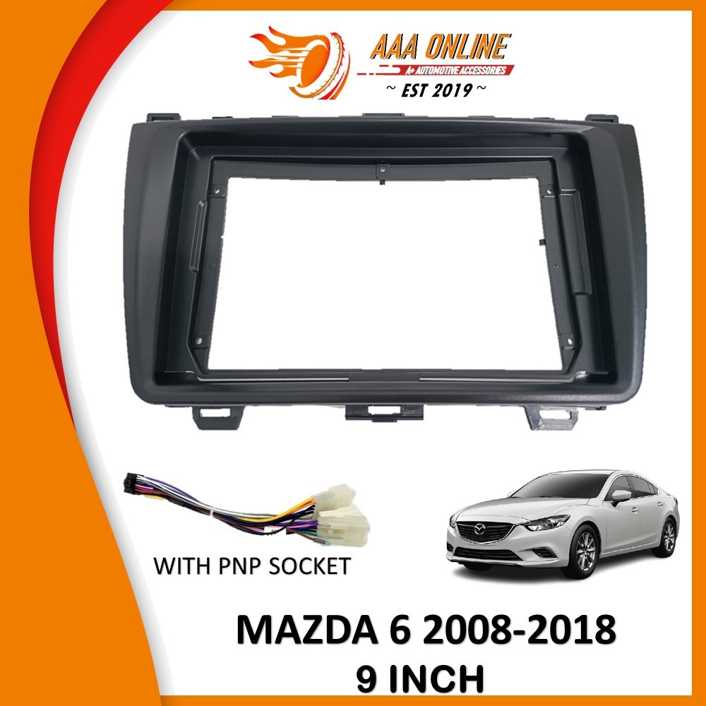 Android Player Casing MAZDA 6 9''-2008-2018-BLACK (WIth PNP Socket ...