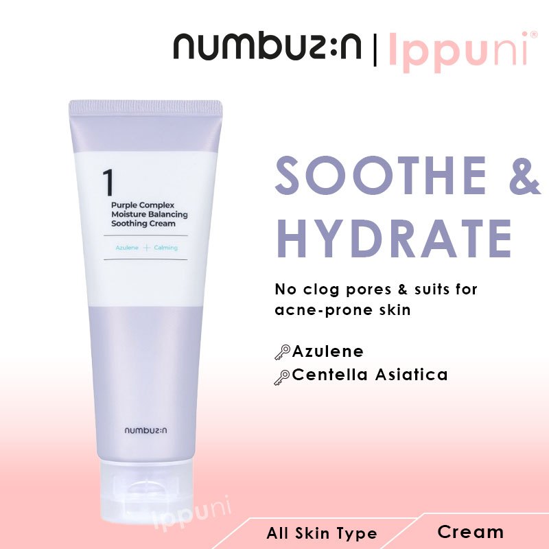 Numbuzin No.1 Purple Complex Moisture Balancing Soothing Cream 100ml ...