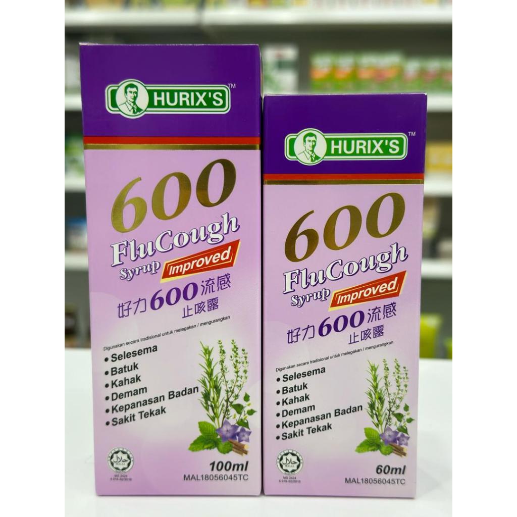 Hurix's 600 FluCough Syrup (60mL/100mL) | Shopee Malaysia