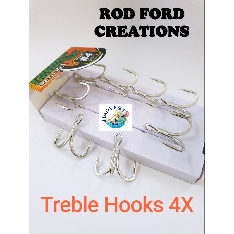 ROD FORD CREATIONS TREBLE HOOK 4X | Shopee Malaysia