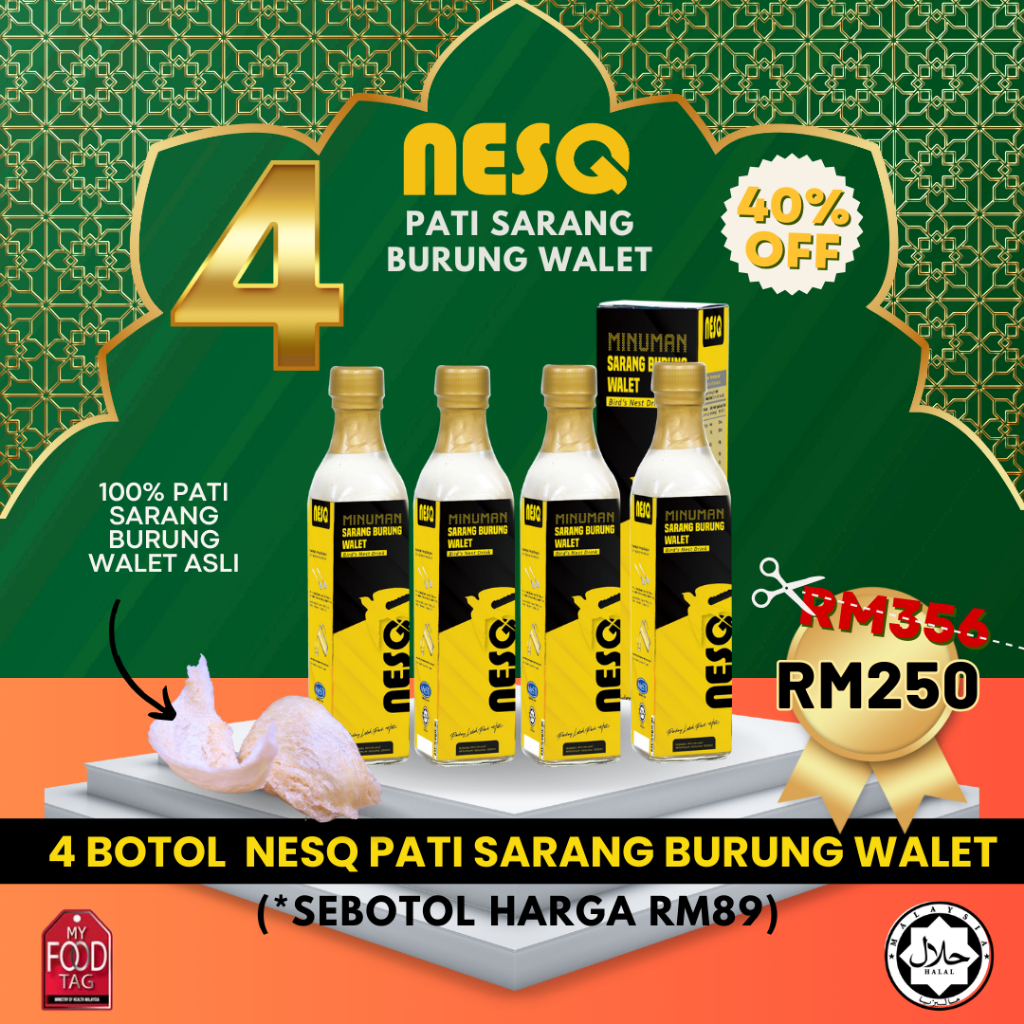 NESQ 4 BOTOL RM250 - PATI SARANG BURUNG WALET (Edisi 250ml) (FREEGIFT ...