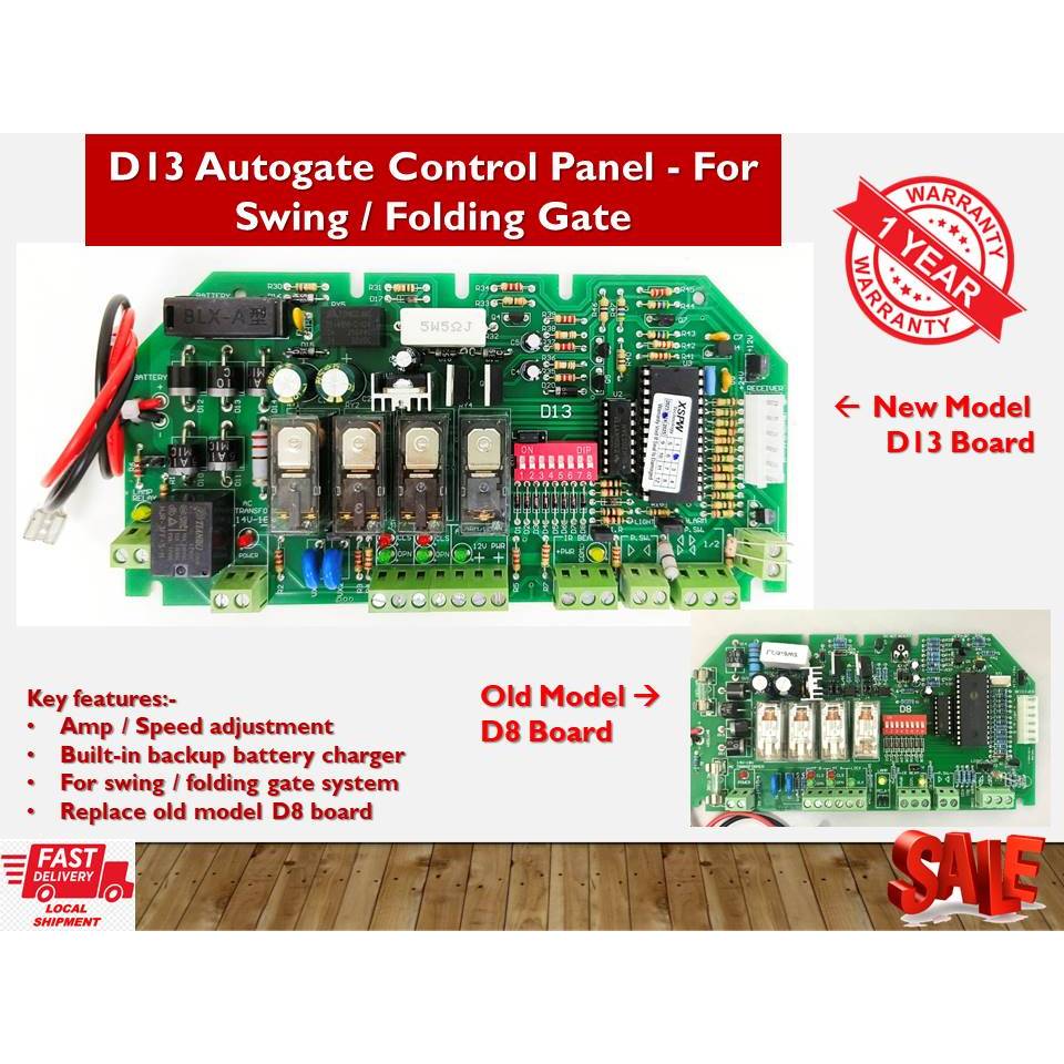 D13 Autogate Control Panel / Board - For Arm Type Swing / Folding Gate ...