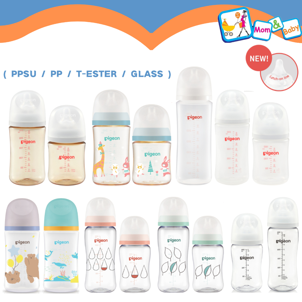 Pigeon SofTouch™ Wide-Neck Nursing Bottle ( PPSU / PP / T-ESTER / GLASS ) | Shopee Malaysia