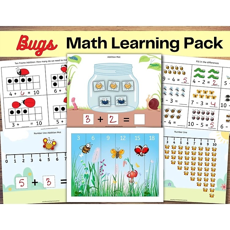 PDF] Bugs Math Worksheet Preschool Bundle Worksheet Kids Activity ...