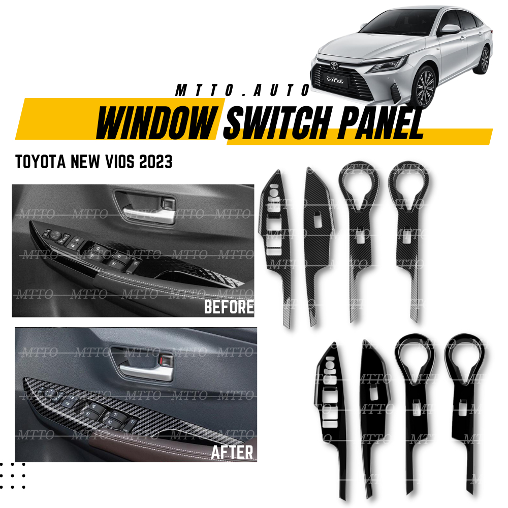 MTTO Toyota New Vios 2023 Interior Door Window Switch Panel Cover ...