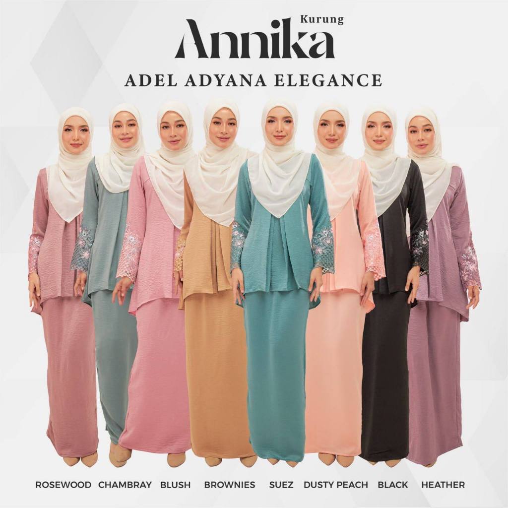 Baju Raya Annika Plus Size Baju Kurung Moden Muslimah Dewasa Premium ...