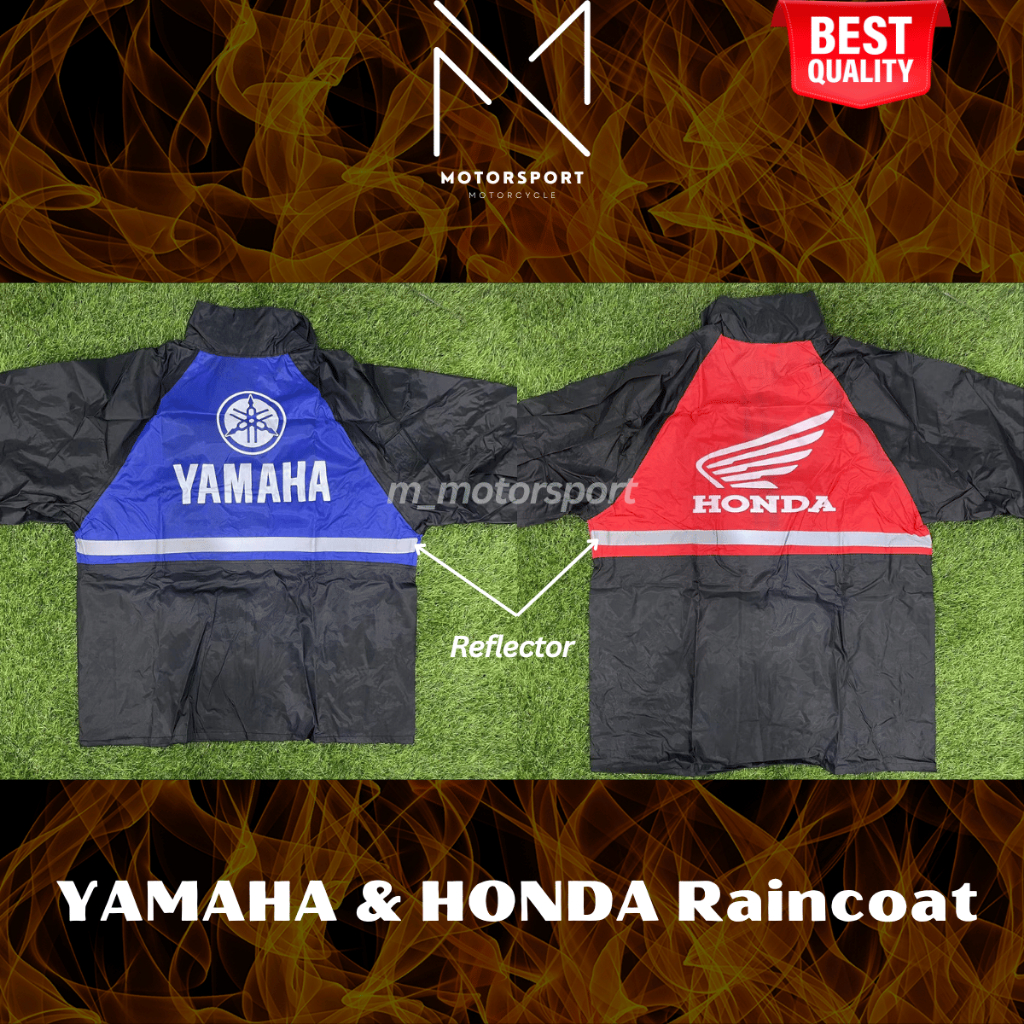 YAMAHA HONDA Raincoat Baju Hujan Rain Suit Waterproof Rain Coat Jacket ...