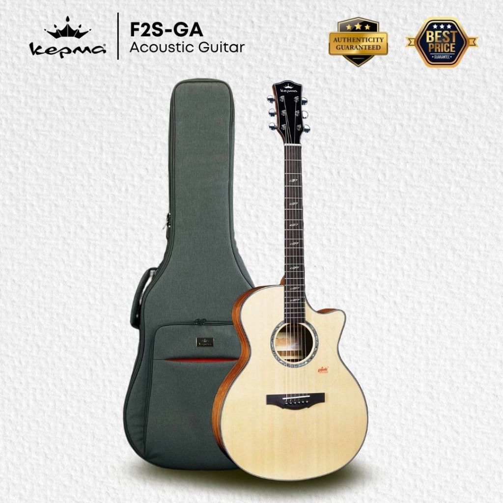 Kepma F2 Solid Sitka Spruce Top Grand Auditorium Acoustic Guitar ...