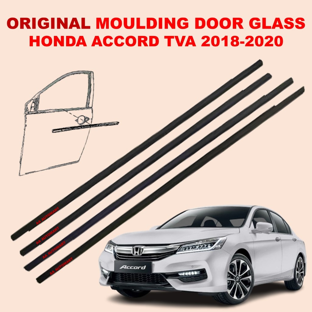 ORIGINAL Honda Accord TVA 2018-2020 Door Glass Moulding Black Rubber ...