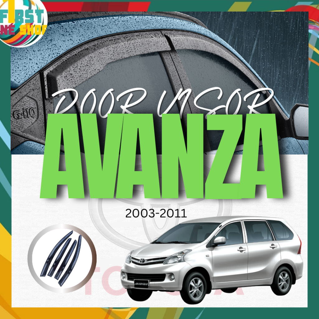 Toyota Avanza 2003-2011 Door Visor Air Press Window Mugen Style Acrylic ...
