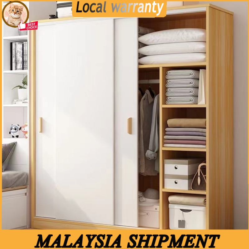 white Wardrobe Cabinet almari wardrobe almari baju kayu ikea almari ...