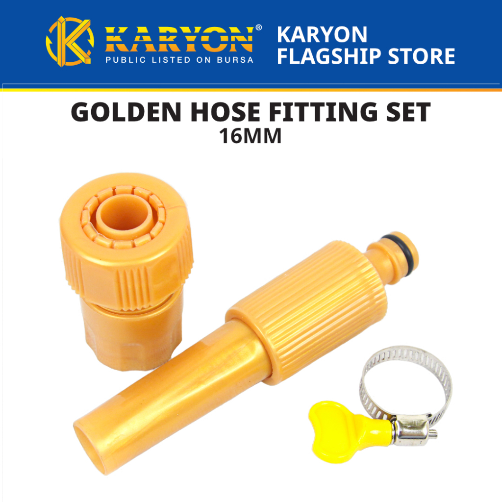 Karyon® Golden Hose Fitting Set (16mm) | Shopee Malaysia