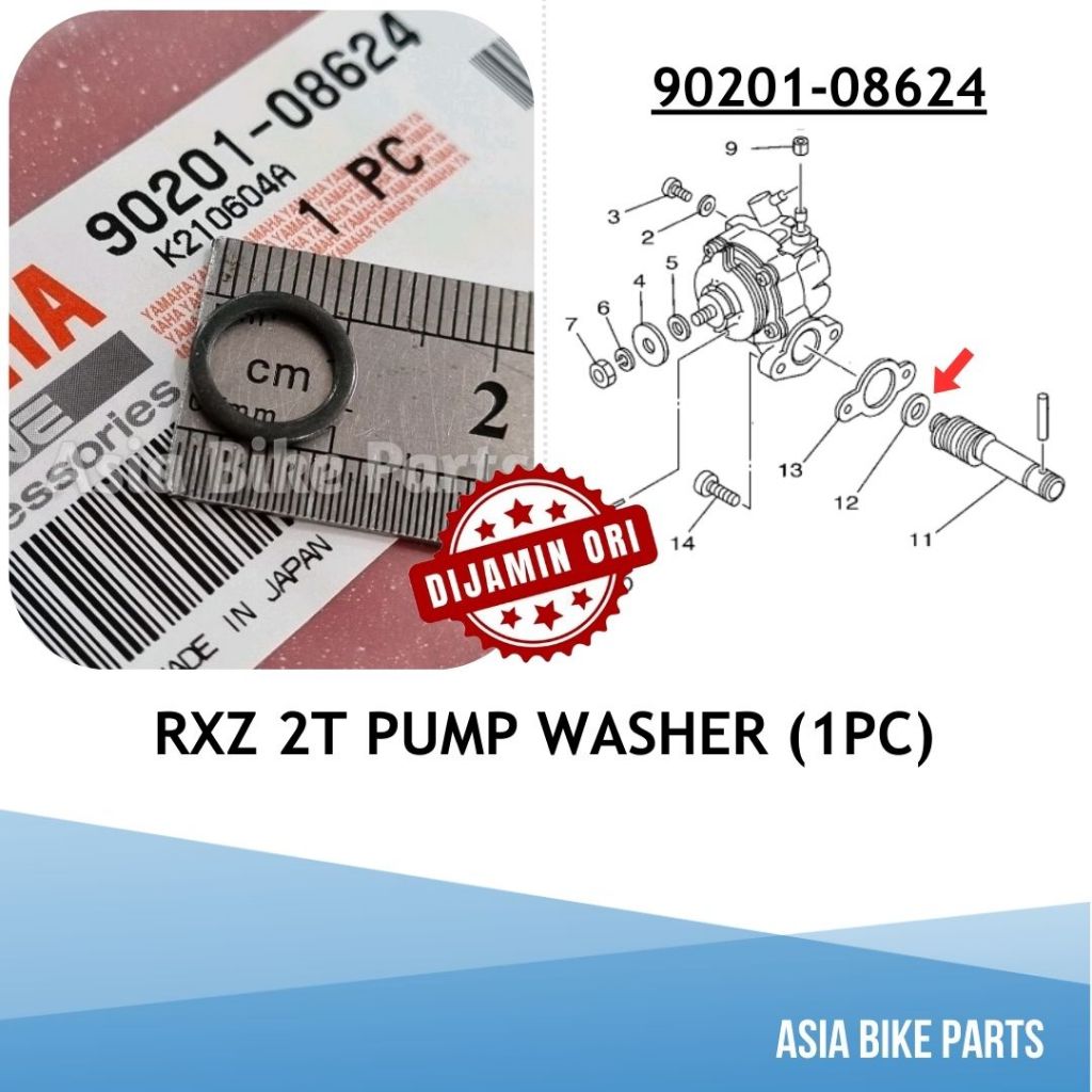 Yamaha Original RXZ Oil Pump Washer 2T Pump - 90201-08624 | Shopee Malaysia