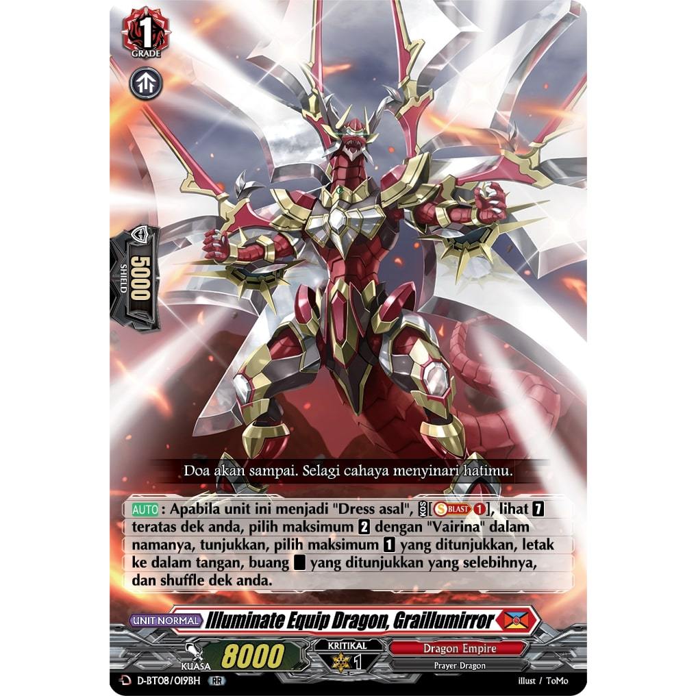 [BH] D-BT08/019BH Illuminate Equip Dragon, Graillumirror Dragon Empire RR (Bahasa) | Shopee Malaysia