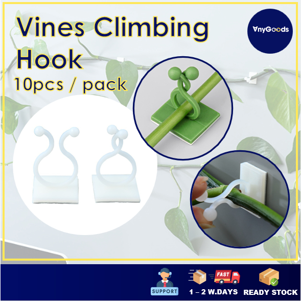 [10 PCS] AnyGoods Plant Climbing Wall Fixture Clips with 3M Sticker ...