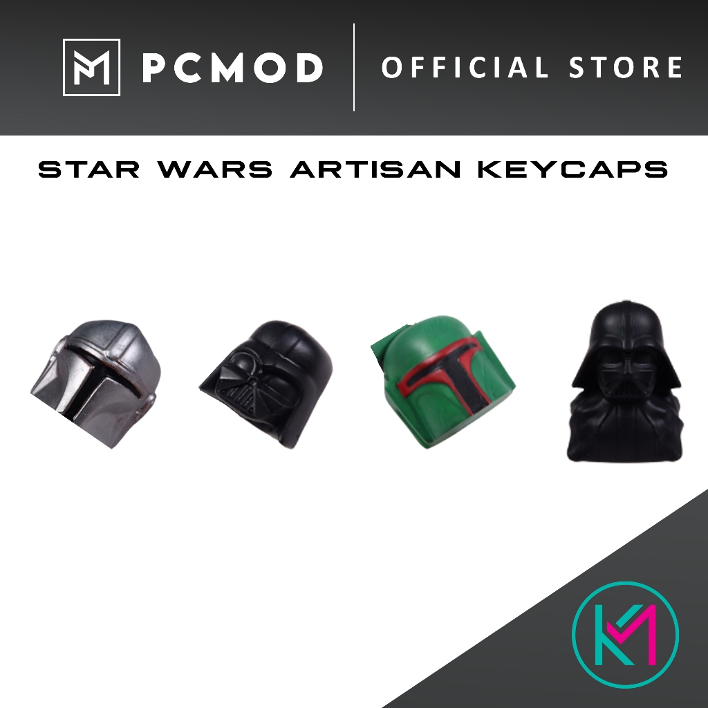 Star Wars Artisan Keycaps | Boba Fett , Darth Vader , Mandalorian ...