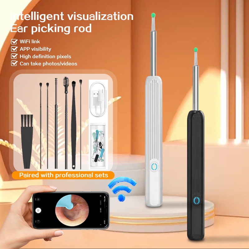 Wireless Smart Visual Ear Cleaner Otoscope Ear Wax Removal Tool with ...