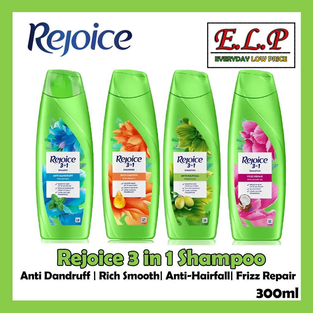 REJOICE 3 IN 1 HAIR SHAMPOO 300ML | Shopee Malaysia