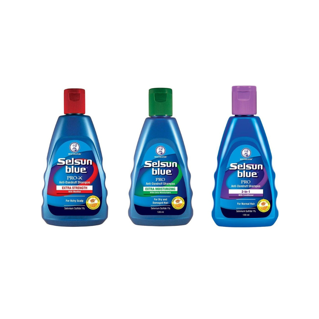 SELSUN BLUE PRO SHAMPOO 120ML ANTI DANDRUFF SHAMPOO 2 IN 1 / EXTRA ...