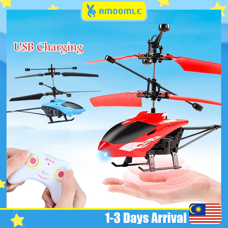 Induction Helikopter Toy Remote Control Gyro Helicopter Control Mainan ...