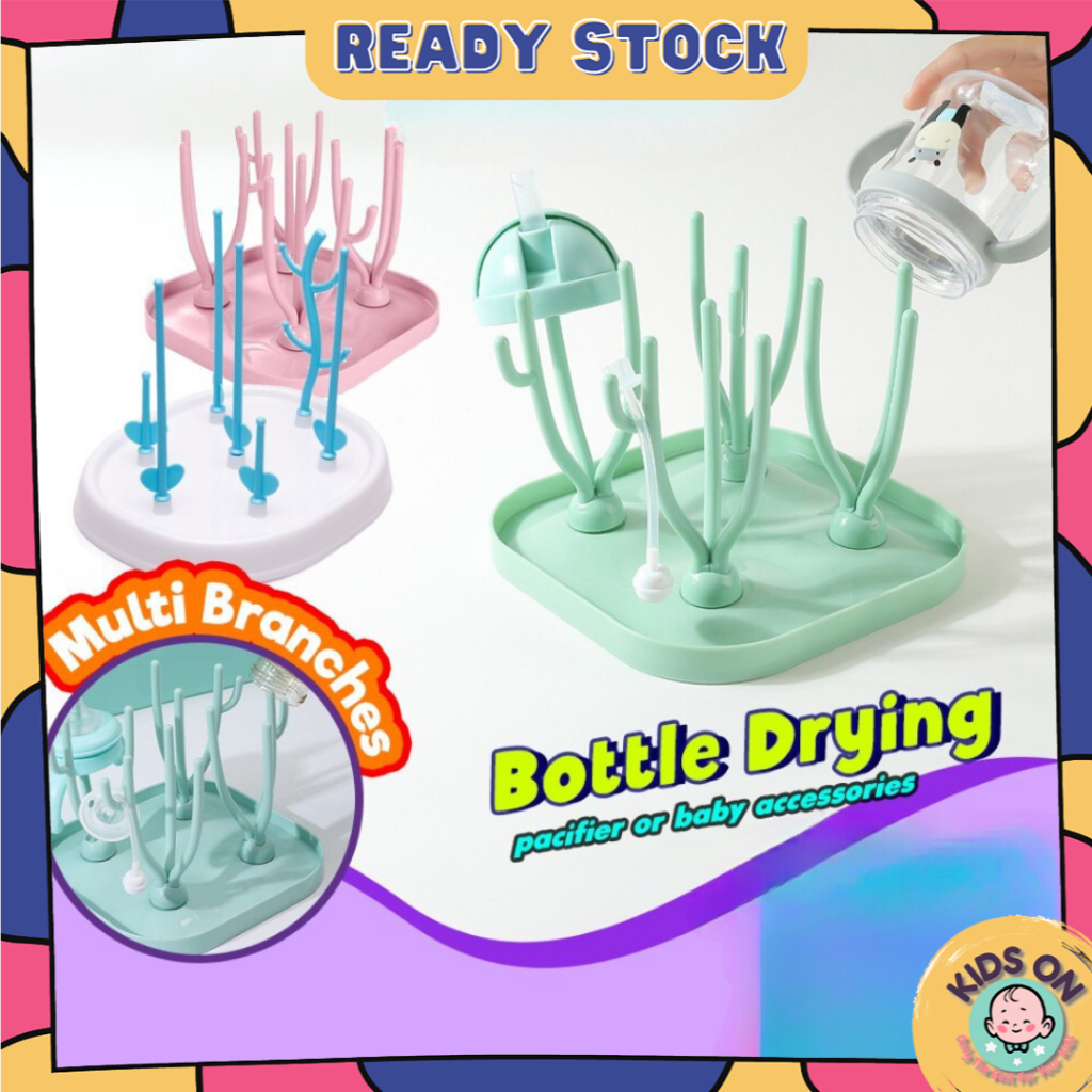 Kids On 🌼 Baby Milk Bottle Drying Rack Feeding Bottle Storage Cleaning ...