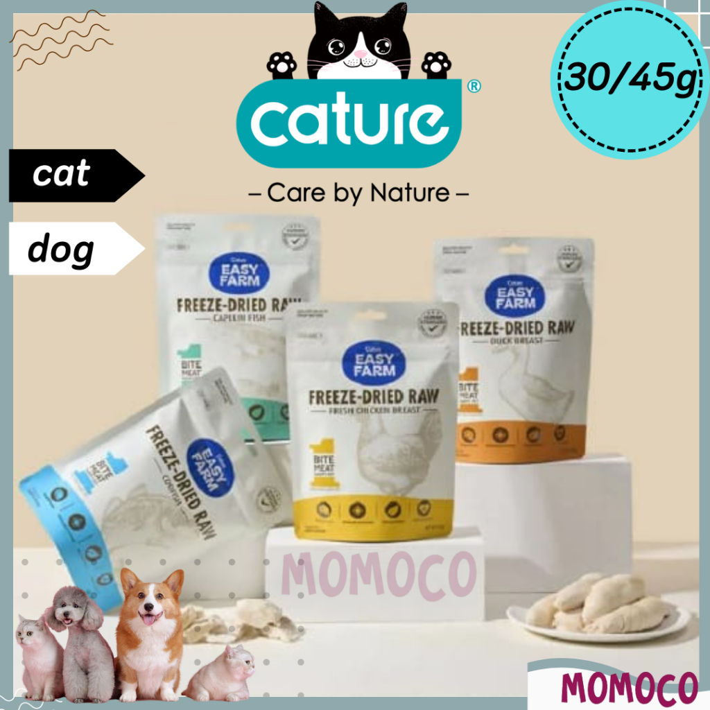 CAT DOG Cature Easy Farm Freeze-Dried Raw Capelin Fish/Codfish 30g Duck ...