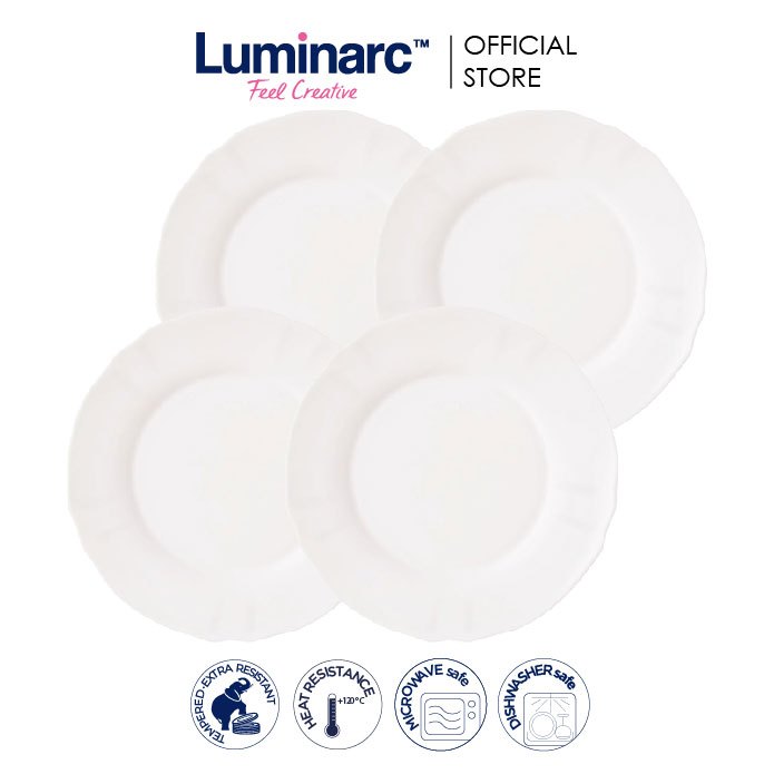 Luminarc 4Pcs Louis XV Dinner Plate set - (24cm) [Model: V7112 ...