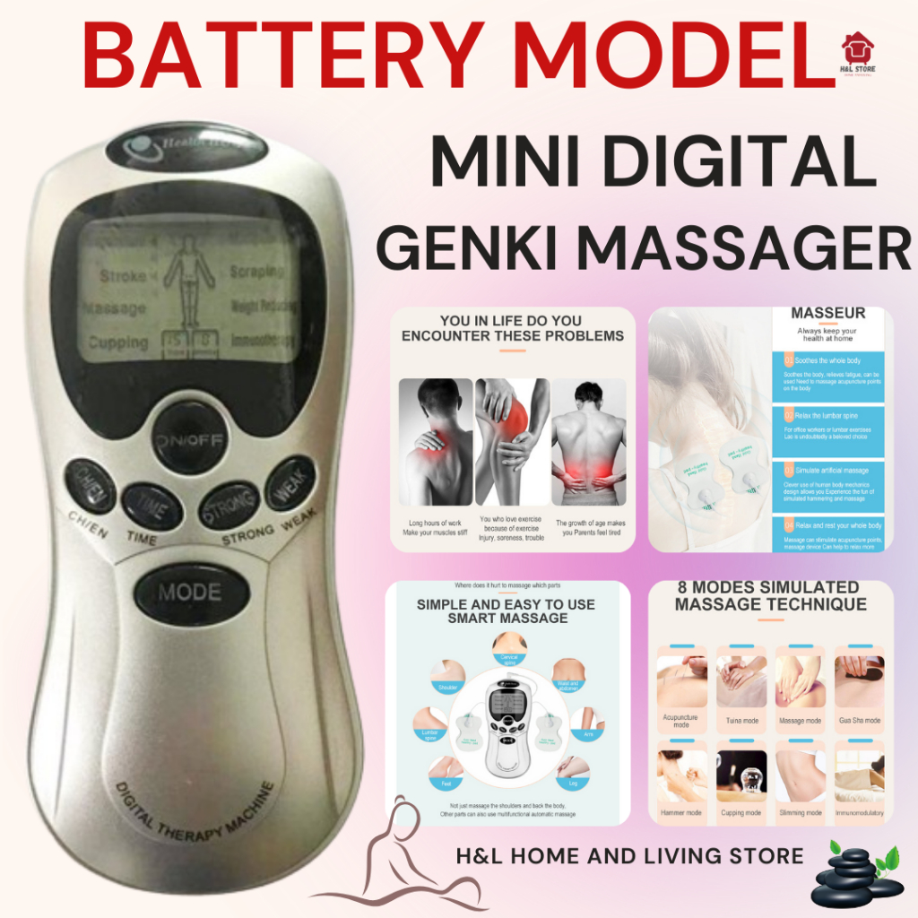 Mini Massager Digital Therapy Machine Genki Massage | Shopee Malaysia
