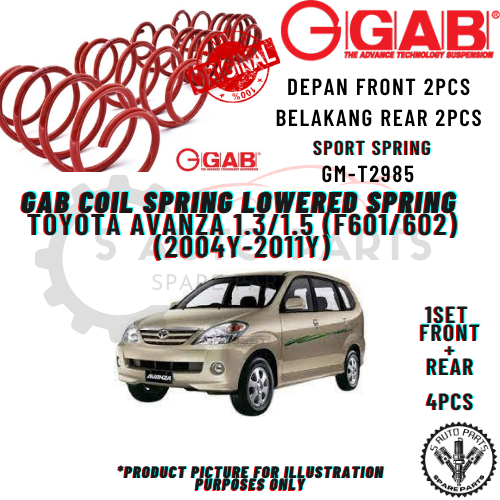 TOYOTA AVANZA 1.3/1.5 (F601/602) (2004Y-2011Y) (SET-PCS4 )GAB SUPER ...
