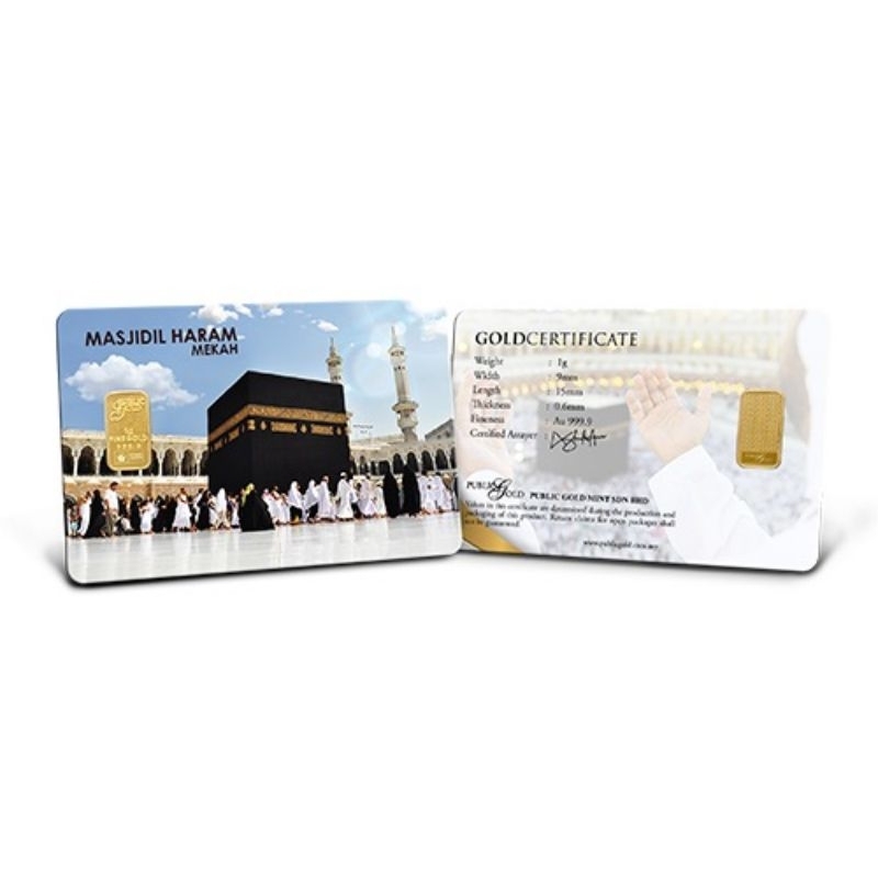 MEKAH Public Gold 1 gram 24K Emas Tulen 999 Original Gold Bar ...