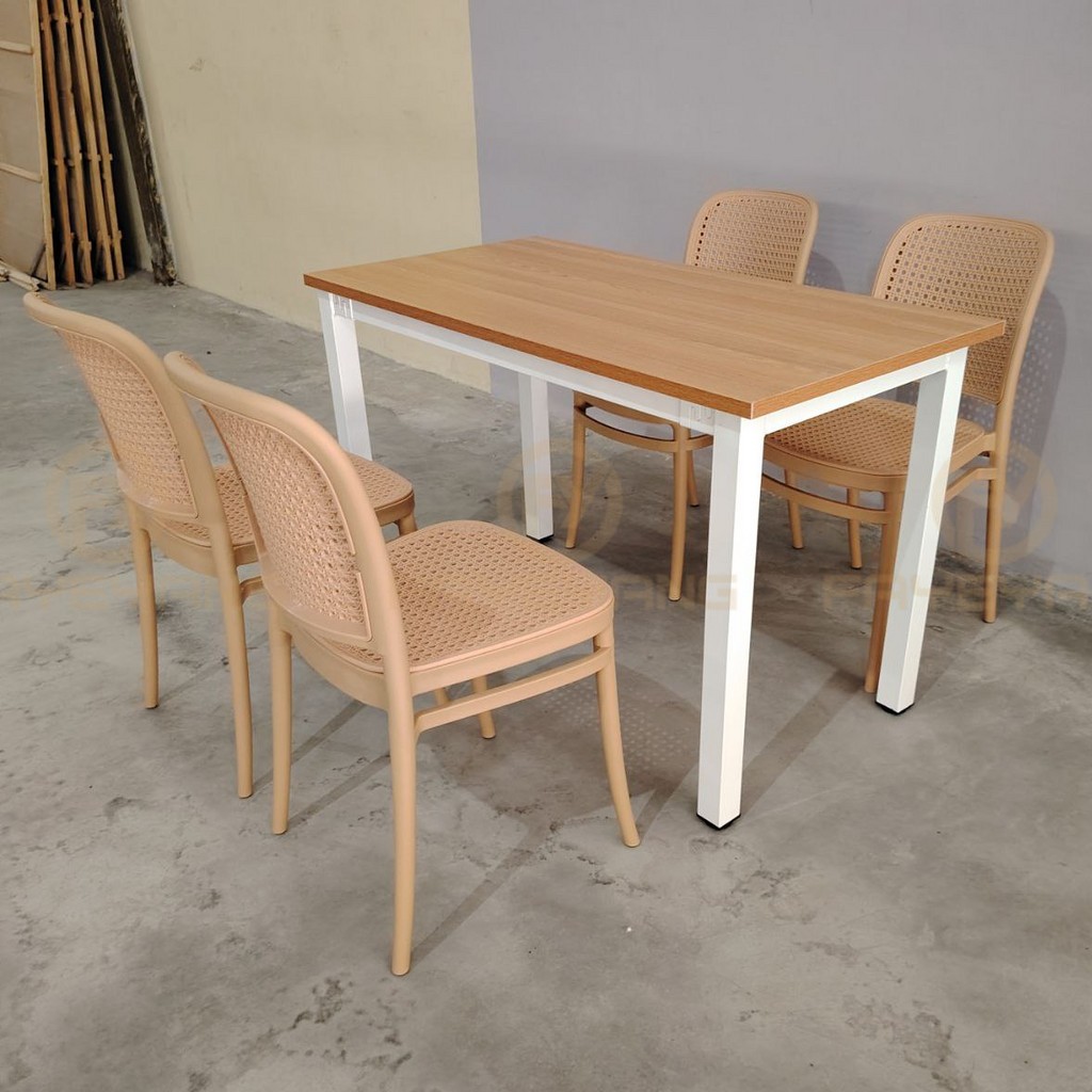 Fayeyang Dining Table Set (1+4) / Meja Makan/ Meja kafe/ Cafe table ...