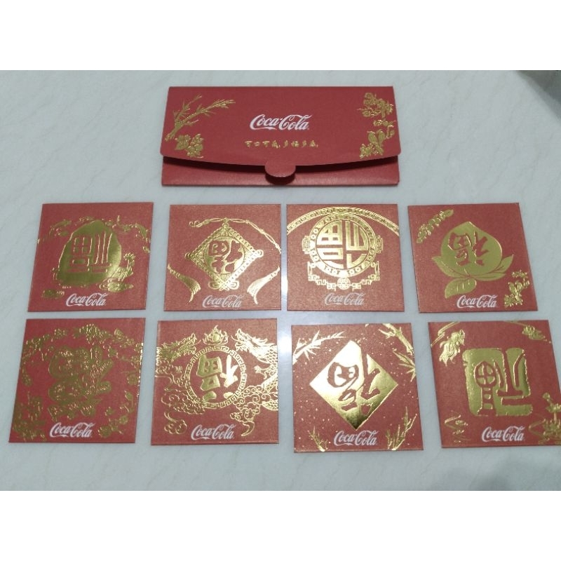 (with envelope) Malaysia Coca Cola Coke CNY Angpow Red Packet set ...
