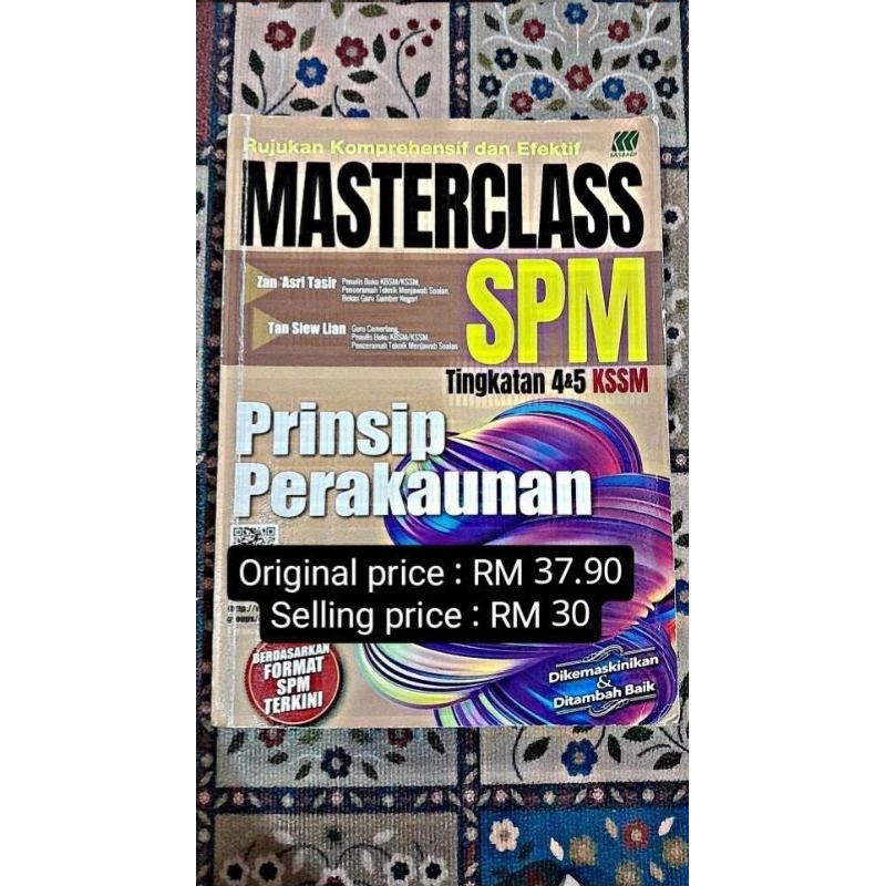 MASTER CLASS SPM PRINSIP PERAKAUNAN | Shopee Malaysia
